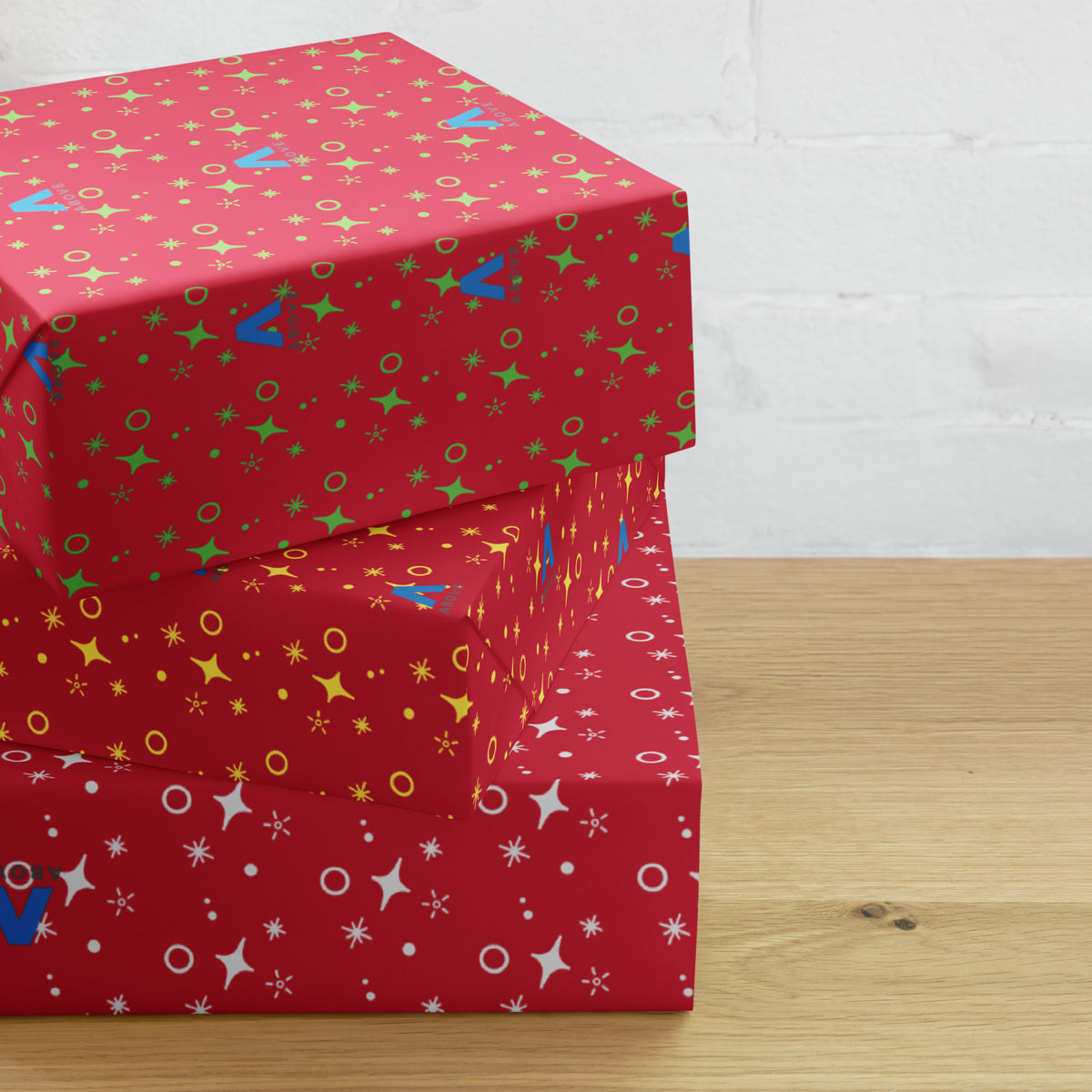 Above Space Holiday Wrapping paper sheets